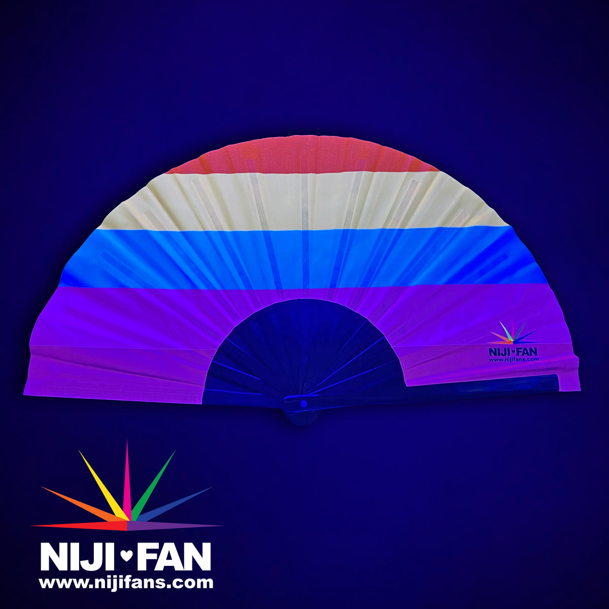 Lesbian Pride Clack Fan *Blacklight Reactive* – Niji Fans
