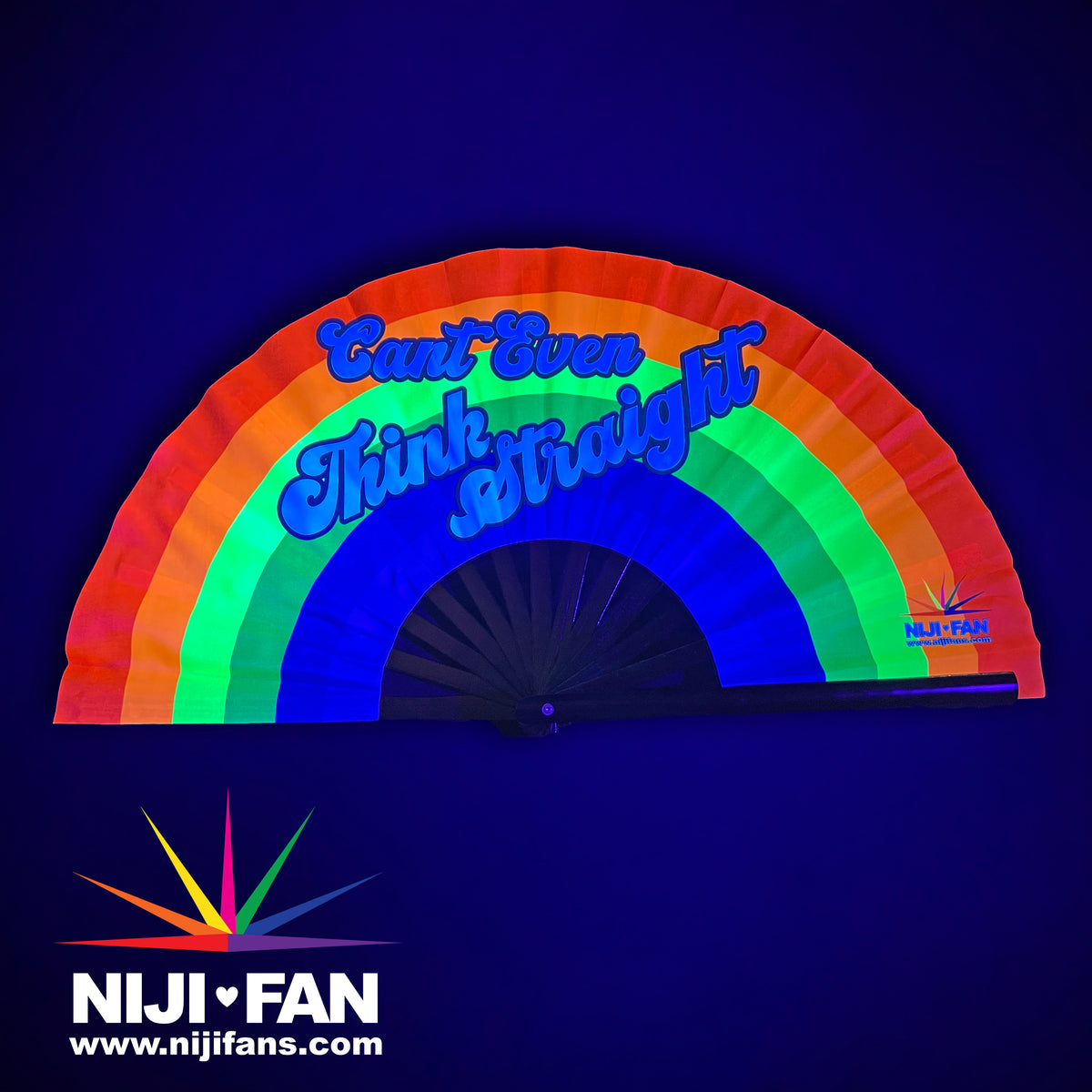 Cant Even Think Straight Clack Fan *Blacklight Reactive* – Niji Fans